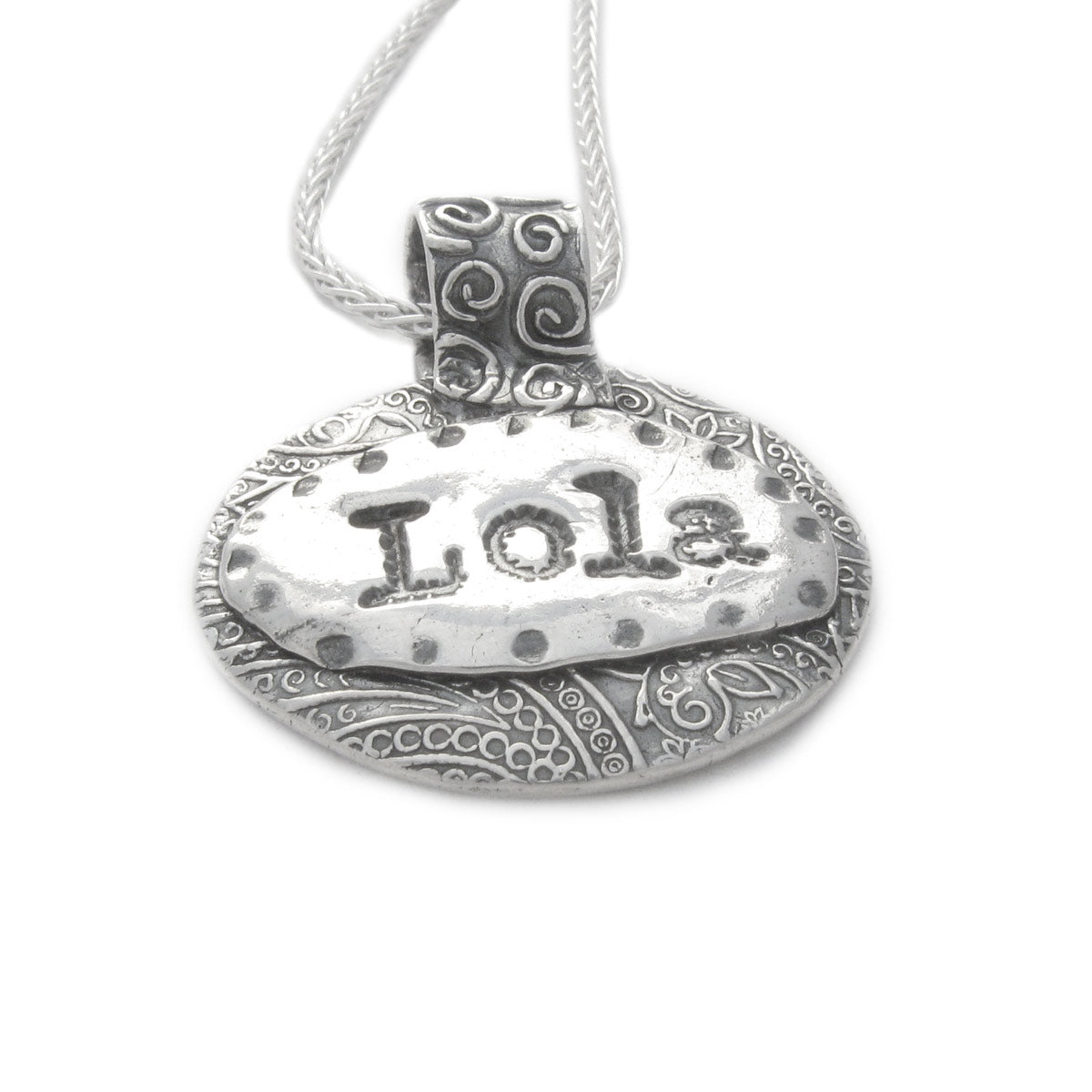 What does Handmade Mean Anyway? Custom fine silver name pendant ...